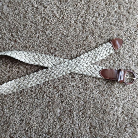 Accessories | Vintage Belt Khaki Braided | Poshmark